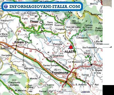Mappa di Alatri - Cartina di Alatri