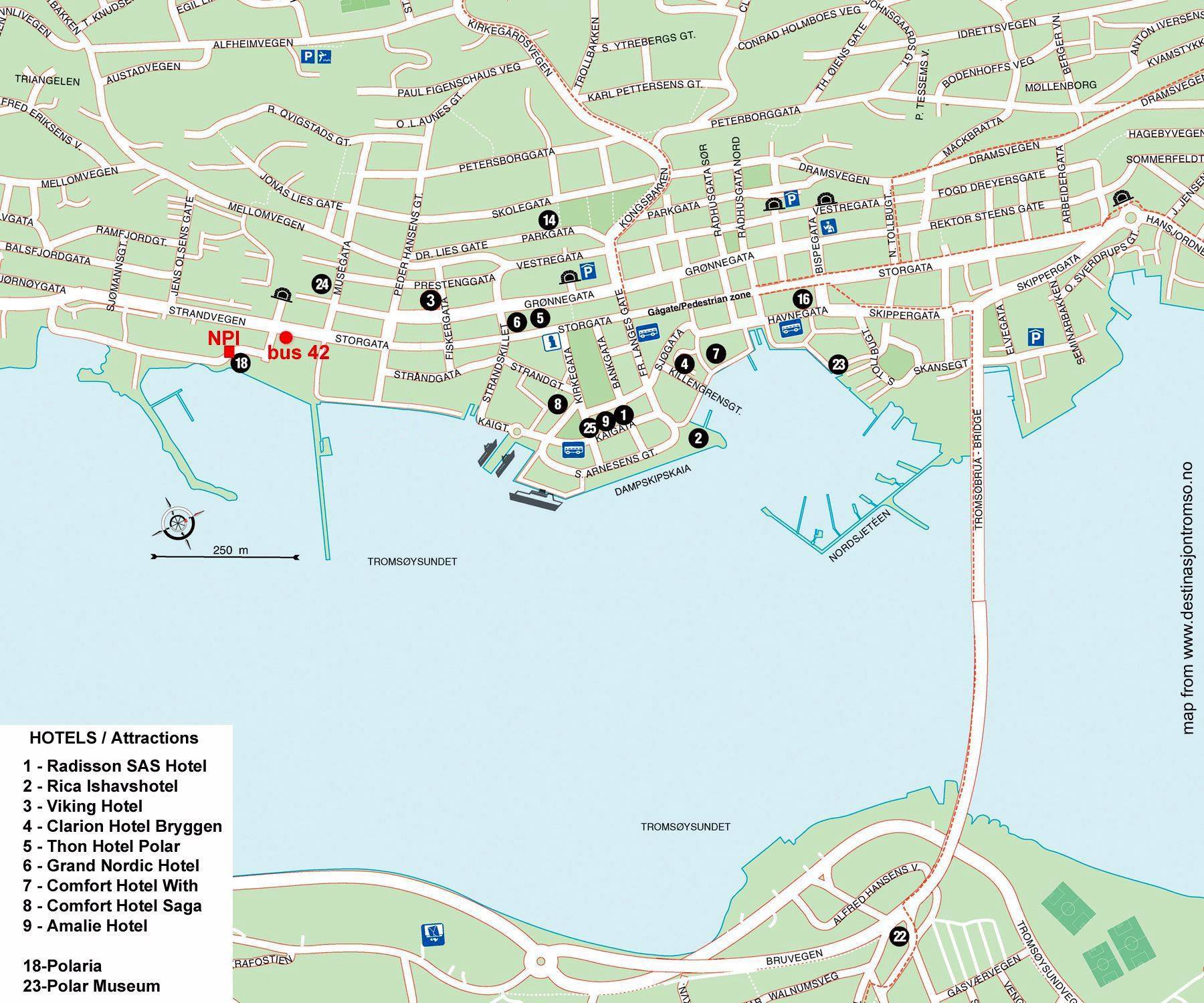 Mappa di Tromsø - Cartina di Tromsø
